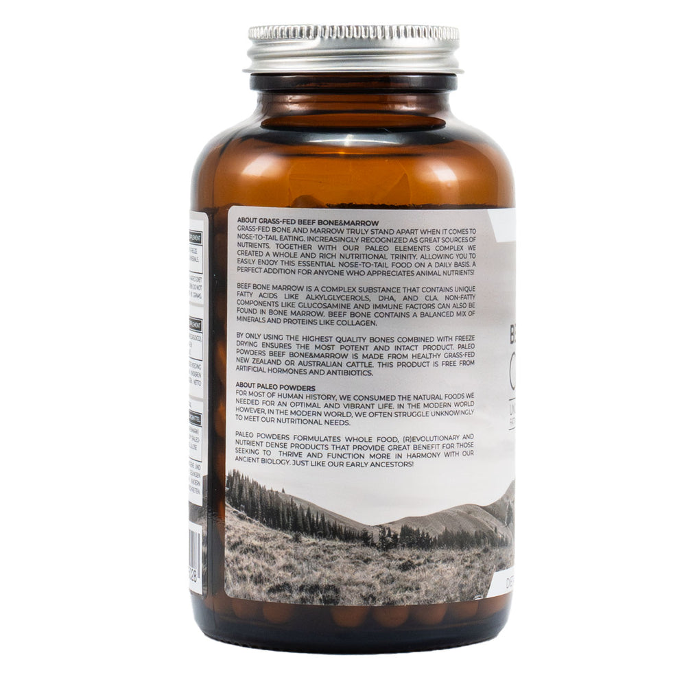Beef Bone Marrow - Grass Fed - 180 capsules - Paleo Powders