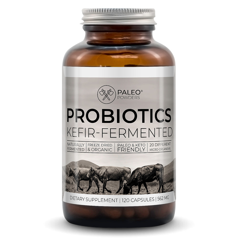 Probiotics - Organic Kefir Fermented - 120 capsules - Paleo Powders