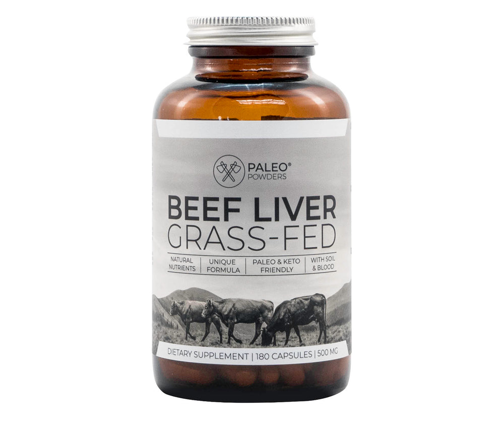 Beef Liver - Grass Fed - 180 capsules - Paleo Powders